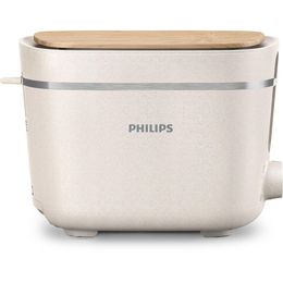 Philips Toaster "HD2640/10 Eco Conscious Collection", wei&szlig; (seidenwei&szlig; matt), B:28,5cm T:16,2cm, Toaster, Aufw&auml;rm- und Auftaufunktion, biobasierter Kunststoff, Seidenwei&szlig; matt, Toaster