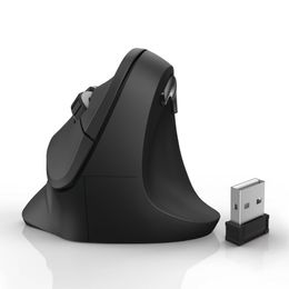 Hama ergonomische Maus "Ergonomische vertikale Funkmaus f&uuml;r PC Laptop, ohne Kabel, Schwarz", schwarz, B:8,6cm H:7,1cm T:11,5cm, Computer-M&auml;use, Vorbeugung Tennisarm/Mausarm, ergonomische Maus