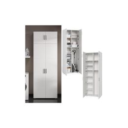 VICCO Universalschrank Mehrzweckschrank B&uuml;roschrank Ingo Wei&szlig; 2 T&uuml;ren Aufsatz