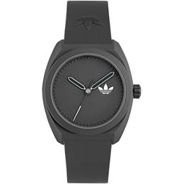 Quarzuhr adidas originals "PROJECT THREE", schwarz, Armbanduhren, Damen, Quarzuhr, Armbanduhr, Herrenuhr, Damenuhr, unisex, Kunststoffarmband