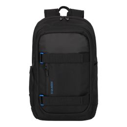 Laptoprucksack Travelite "PATHWAY Aufsteckfunktion", Gr. B/H/T: 31cm x 48cm x 19cm, schwarz, Polyester, Rucks&auml;cke Laptoprucksack, mit Klettband-Strap-System &ndash; ideal f&uuml;r Reisen, Arbeit und Alltag