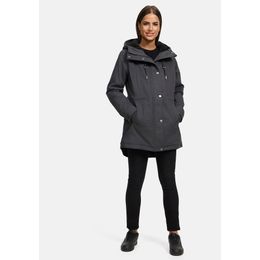 Winterjacke Navahoo "Navahoo Winterfunke Damen Winterjacke N038", Damen, Gr. XS, grau (anthrazit), Obermaterial: 100% Baumwolle CO., Jacken Winterjacke