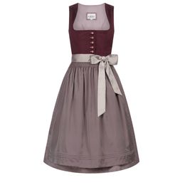 N&uuml;bler Dirndl N&Uuml;BLER "Dirndl midi Gitte", Damen, Gr. 42, EURO, lila, Obermaterial: 100% Polyester PES., Kleider Dirndl