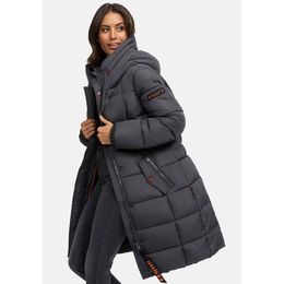Winterjacke Marikoo "Marikoo Yuikoo Damen Winterjacke B941", Damen, Gr. 3XL, grau (anthrazit), Obermaterial: 100% Polyester PES., Jacken Winterjacke