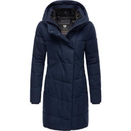 Wintermantel Ragwear "Wintermantel Pavla Coat", Damen, Gr. 5XL, blau (navy), Obermaterial: 100% Polyester PES. Obermaterial: Futter: 100% Polyester PES. 100% Polyester PES., M&auml;ntel Wintermantel