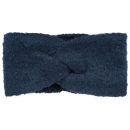 Stirnband styleBREAKER "Feinstrick Stirnband meliert mit Twist Knoten", Damen, blau (dunkelblau), Obermaterial: 80% Viskose CV. 20% Wolle WO., Modisch, M&uuml;tzen Stirnband