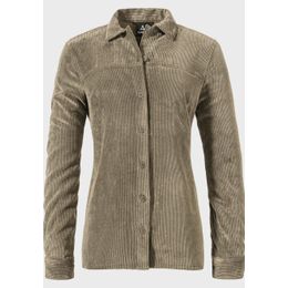Sch&ouml;ffel Outdoorbluse SCH&Ouml;FFEL "Urban Blouse Style Lodos WMS", Damen, Gr. 44, braun (4725, braun), Oberstoff: 98% Polyester, 2% Elasthan, bequem, V-Ausschnitt, Blusen Outdoorbluse