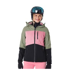 Skijacke Killtec "KSW 277 WMN SKI JCKT", Damen, Gr. 42, helloliv, Obermaterial: 100% Polyester;Futter: 100% Polyamid;F&uuml;llung: 100% Polyester, Jacken Skijacke, Wasserdichte Damenjacke mit Schneefang, verstellbar und atmungsaktiv