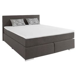 Boxspringbett COTTA "Simba", grau, L:209cm, Komplettbetten, Boxspringbett, wahlweise mit oder ohne Matratze und Topper bestellbar