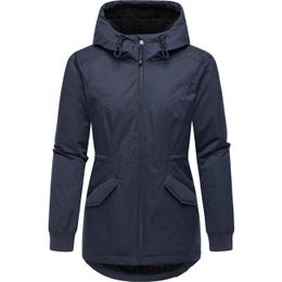 Winterjacke Ragwear "Winterjacke Dowey Warm Rain", Damen, Gr. XS, blau (navy), Obermaterial: 100% Polyester PES. Obermaterial: Futter: 100% Polyester PES. 100% Polyester PES., Jacken Winterjacke