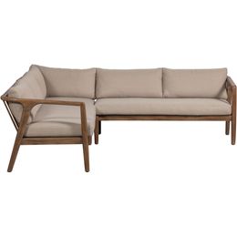 Ecksofa Woood "Gaten-Sofa Breite/Tiefe 227/227 cm", natur, B:227cm H:67cm T:227cm, Akazienholz und 100% Polyester, Sofas, Ecksofa