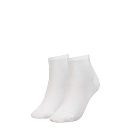 Kurzsocken Tommy Hilfiger "TH WOMEN CASUAL SHORT SOCK 2P", Damen, Gr. 35-38, wei&szlig;, Baumwollmischung, normal, Socken Kurzsocken, Mit flacher Zehennaht