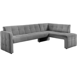 Essbank exxpo - SOFA FASHION "Barista, bequem und elegant, hohe Bodenfreiheit", grau, B:245cm H:83cm T:159cm, Sitzb&auml;nke, Essbank, Eckbank Barista bequem und elegant, hochwertige Detailverarbeitung
