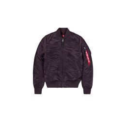 Bomberjacke Alpha Industries "MA-1 VF Vintage Fit 59 W", Damen, Gr. XS, lila (plum), Obermaterial: 100% Nylon; Futter: 100% Nylon; F&uuml;llung: 100% Polyester, Jacken Bomberjacke