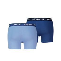 Levi's Boxershorts LEVI'S "LEVIS MEN REPEAT LOGO BOXER BRIEF", Herren, Gr. L, blau, navy, Obermaterial: 95% Baumwolle, 5% Elasthan, k&ouml;rpernah, Unterhosen Boxershorts, ohne Eingriff, Logobund, elastisch