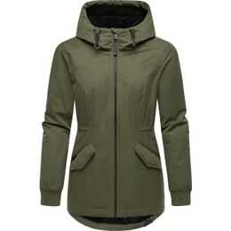 Winterjacke Ragwear "Winterjacke Dowey Warm Rain", Damen, Gr. L, gr&uuml;n (schwarz olive), Obermaterial: 100% Polyester PES. Obermaterial: Futter: 100% Polyester PES. 100% Polyester PES., Jacken Winterjacke