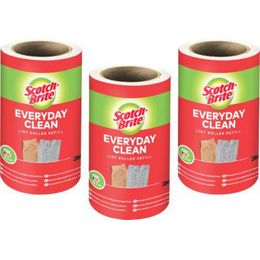 Ersatzrolle f&uuml;r Scotch-Brite&trade; Fusselroller Everyday Clean, f&uuml;r Kleidung/M&ouml;bel, 3 St&uuml;ck mit jeweils mit 56 Blatt