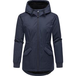 Winterjacke Ragwear "Winterjacke Dowey Warm Rain", Damen, Gr. M, blau (navy), Obermaterial: 100% Polyester PES. Obermaterial: Futter: 100% Polyester PES. 100% Polyester PES., Jacken Winterjacke
