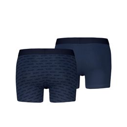 Levi's Boxershorts LEVI'S "LEVIS MEN LOGO AOP BOXER BRIEF 2P", Herren, Gr. L, navy, Single Jersey, Obermaterial: 95% Baumwolle, 5% Elasthan, k&ouml;rpernah, Unterhosen Boxershorts