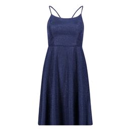 Cocktailkleid Vera Mont "Cocktailkleid mit Schn&uuml;rung", Damen, Gr. 40, EURO, blau (dunkelblau, schwarz), Obermaterial: 100% Polyester PES., Kleider Cocktailkleid