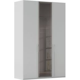 Dreht&uuml;renschrank Rauch "Schrank Garderobe SKAT SHINE Breiten 151/201/251/301cm, H&ouml;he 223/235cm", grau (seidengrau), B:151cm H:235cm T:63cm, Glas, Holzwerkstoff, Schr&auml;nke, Dreht&uuml;renschrank, edle Schrankfront mittig hochwertige Glasrahment&uuml;ren MADE IN GERMANY