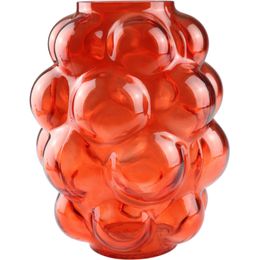 Dekovase AM Design "Bauchige Glasvase in Orange", orange, B:20cm H:26cm, Glas, Vasen, Dekovase, f&uuml;r lebendige Akzente