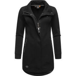 Kurzjacke Ragwear "Sweatjacke Letrice", Damen, Gr. XL, schwarz, Obermaterial: 65% Baumwolle CO. 35% Polyester PES. Futter: 65% Baumwolle CO. 35% Polyester PES., Jacken Kurzjacke