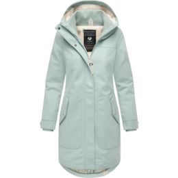 Wintermantel Ragwear "Wintermantel Jannisa Coat", Damen, Gr. XL, blau (mint25), Obermaterial: 100% Polyester PES. Obermaterial: Futter: 100% Polyester PES. 100% Polyester PES., M&auml;ntel Wintermantel