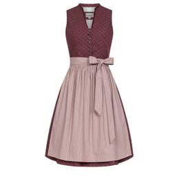 N&uuml;bler Dirndl N&Uuml;BLER "Dirndl Midi Frieda", Damen, Gr. 42, EURO, lila (beere), Obermaterial: 100% Baumwolle CO., Kleider Dirndl