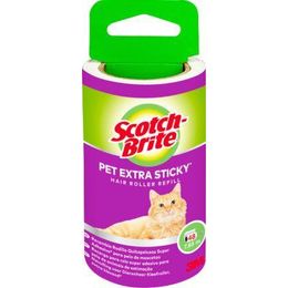 Ersatzrolle f&uuml;r Scotch-Brite&trade; Fusselroller Pet Extra Sticky, speziell gegen Tierhaare, 4-lagige Klebefl&auml;che, 1 Rolle mit 48 Blatt