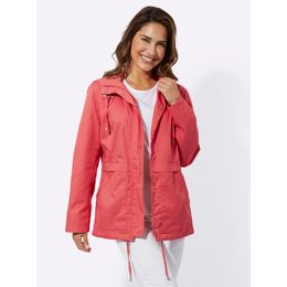 Anorak Classic Basics, Damen, Gr. 44, pink (grapefruit), 65% Polyester, 35% Baumwolle, unifarben, Jacken