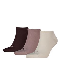 Sneakersocken Puma "Puma UNISEX SNEAKER PLAIN", Herren, Gr. 35-38, neutral, braun, Baumwollmischung, Socken Sneakersocken, mit kleinem Logo