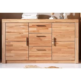 Sideboard VOGL M&Ouml;BELFABRIK, braun (buchefarben), B:140cm H:81,6cm T:42cm, Sideboards, Sideboard, Breite 140 cm