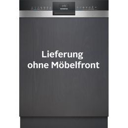 Siemens teilintegrierbarer Geschirrsp&uuml;ler "SN53ES22AE", Energieeffizienz: A (A-G), silber (geb&uuml;rsteter stahl), B:59,8cm H:81,5cm T:57,3cm, Geschirrsp&uuml;ler, Automatische T&uuml;r&ouml;ffnung f&uuml;r mehr Effizienz, flexible K&ouml;rbe
