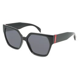 Levi's Levi&rsquo;s 207231 | Damen-Sonnenbrille | Fassung: Vollrand, Eckig, Kunststoff, Schwarz | Glasfarbe: Grau