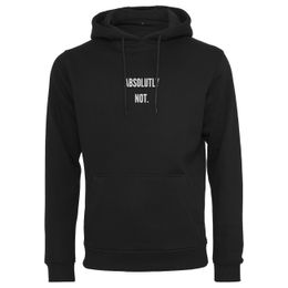 Kapuzensweatshirt MisterTee "MisterTee Herren Absolutely Not Hoody", Herren, Gr. XS, schwarz, 65% Baumwolle, 35% Polyester, bedruckt, Sweatshirts