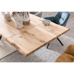 Ansteckplatte Home Affaire "Hudson", beige (natur), B:100cm H:4cm T:40cm, Ansatztischplatten
