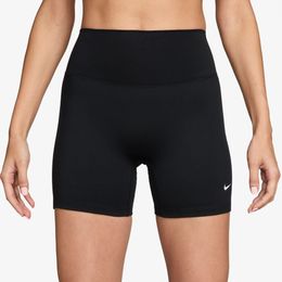 Trainingstights Nike "W NK DF ONE HR 5IN SHORT USEAM", Damen, Gr. L, N-Gr, schwarz, wei&szlig;, Obermaterial: 80% Polyester, 20% Elasthan, Hosen, atmungsaktiv, schnell trocknend, sportlicher Stil