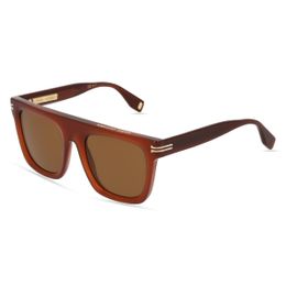 Marc Jacobs MJ 1044/S | Damen-Sonnenbrille | Fassung: Vollrand, Quadratisch, Acetat, Braun Gl&auml;nzend | Glasfarbe: Braun