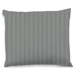 Kissenbez&uuml;ge Descanso "Hotel Sevilla", grau, B:70cm L:60cm, Mako-Satin, Satin, Kissenbez&uuml;ge, Baumwolle, Mako-Satin, 1 St&uuml;ck, Luxe, Streifen, uni