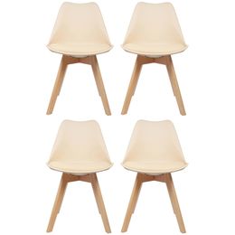 Stuhl-Set Scandi 4er-Set Beige