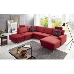 Kollektion Kraft Wohnlandschaft Jana rot Ma&szlig;e (cm): B: 309 H: 85 T: 235.0 &raquo; M&ouml;bel Kraft