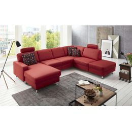 Kollektion Kraft Wohnlandschaft Jana rot Ma&szlig;e (cm): B: 309 T: 235.0 &raquo; M&ouml;bel Kraft