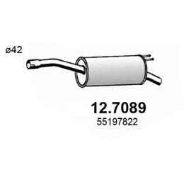 Asso Endschalld&auml;mpfer 127089 f&uuml;r Fiat