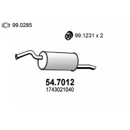 Asso Endschalld&auml;mpfer 547012 f&uuml;r TOYOTA
