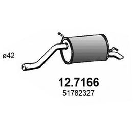 Asso Endschalld&auml;mpfer 12.7166 f&uuml;r FIAT ABARTH 55700852 51782327