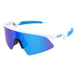 Oakley OJ9015 RESISTOR SWEEP | Kinder-Sonnenbrille | Fassung: Randlos, Eckig, Kunststoff, Wei&szlig; Gl&auml;nzend | Glasfarbe: Blau Verlaufend