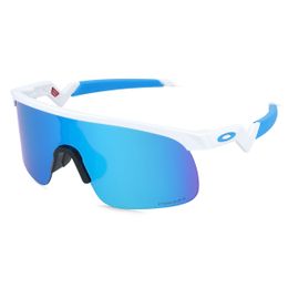 Oakley OJ9010 RESISTOR | Kinder-Sonnenbrille | Fassung: Randlos, Eckig, Kunststoff, Wei&szlig; Gl&auml;nzend | Glasfarbe: Blau Verlaufend
