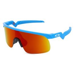 Oakley OJ9010 RESISTOR | Kinder-Sonnenbrille | Fassung: Randlos, Eckig, Kunststoff, Blau | Glasfarbe: Rot Verlaufend