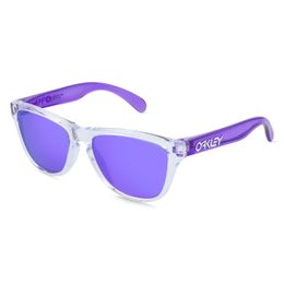 Oakley OJ9009 FROGSKINS XXS | Kinder-Sonnenbrille | Fassung: Vollrand, Pilot, Kunststoff, Wei&szlig; Transparent | Glasfarbe: Pink